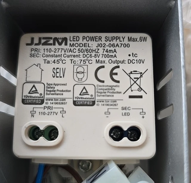 JJZM J02-06A700 MINI LED Driver Ersatz Netzteil DC6-10V 700mA 6W LED ...