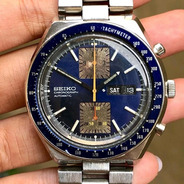 RARE MONTRE HOMME Seiko Kakume Automatic 6138-0030 Chronograph Day Date ...