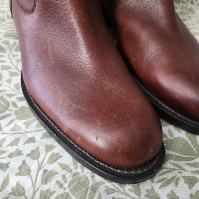 KENNETH COLE MENS 8.5 Leather Pull On Boot Cognac Leather Sole £35.56 ...