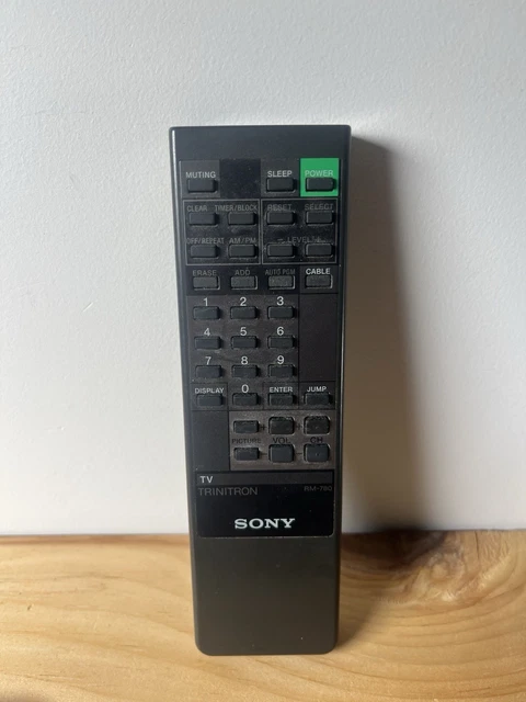 VINTAGE SONY TRINITRON TV Remote Control RM-780 Black Genuine $18.02 ...