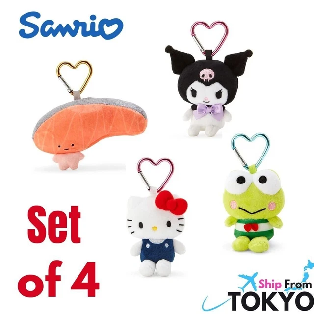 SANRIO SET DI 4 portachiavi Hello Kitty Kirimi Kuromi Keroppi mini mascotte... EUR 58,95 ...