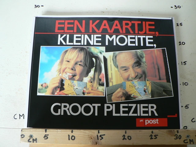 STICKER,DECAL LARGE STICKER Ptt Post Een Kaartje Kleine Moeite Groot ...
