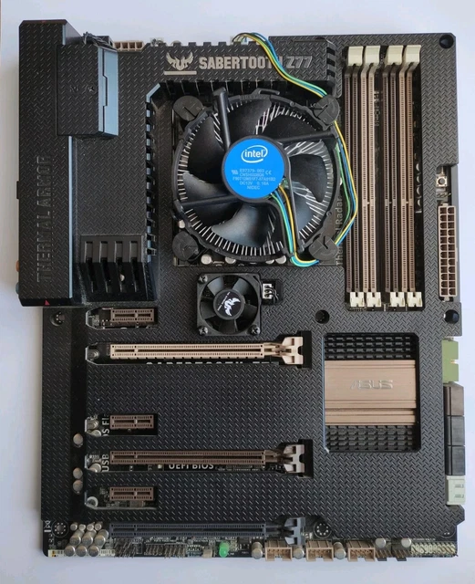 ASUS SABERTOOTH Z77 Motherboard LGA1155 DDR3 HDMI+DP ATX Thermal Armor ...