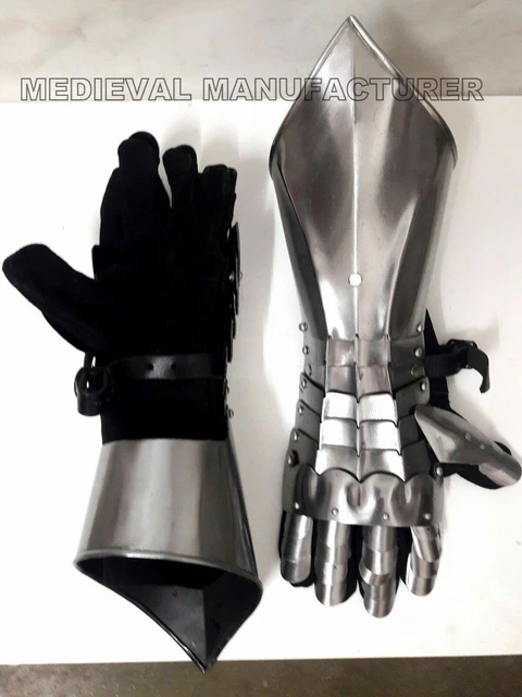 MEDIEVAL GOTHIC GAUNTLETS ~ Armor Suit SCA Hand Forged Larp Warrior ...