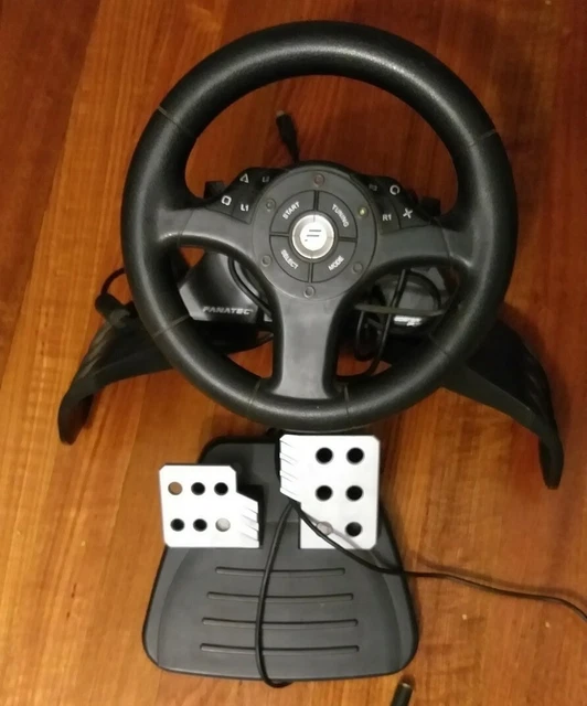 PLAYSTATION 1 & PS2 Fanatec Steering Wheel Racing Video Game Controller ...