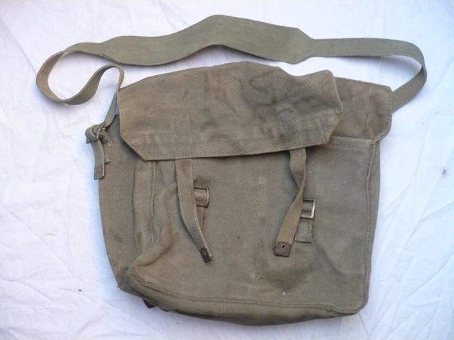 WW2, BRITISH Army, 37 Pat Webbing Small Pack, Respirator Haversack. £9. ...