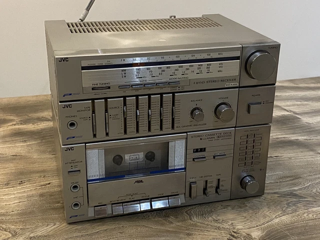 JVC PC-11L PORTABLE Boombox Hifi Stereo Radio Cassette Player Metal £49 ...