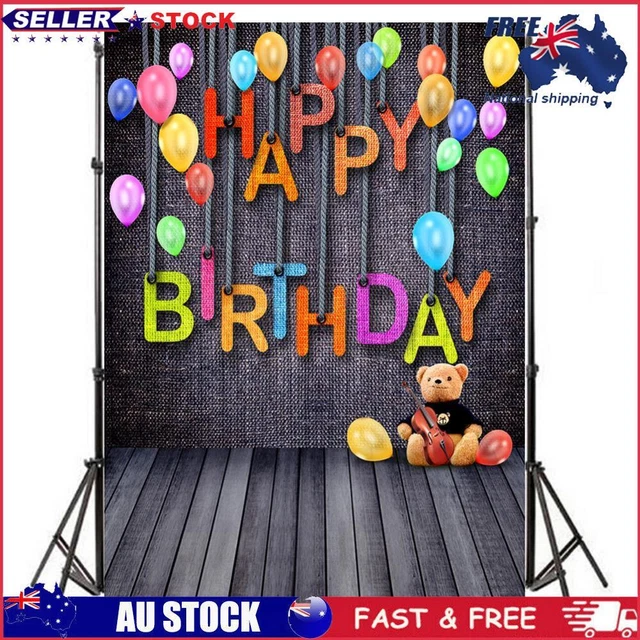 HAPPY BIRTHDAY ART Cloth Backdrop Photographic Studio Prop Kid Family ...