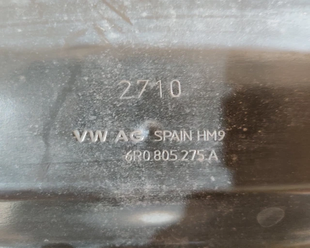 VW POLO MK5 2011 Engine Bay Scuttle Panel Water Box Cover 6R0805275A £ ...