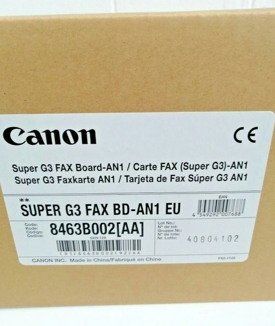 CANON FAX BOARD 8463B002AA SUPER G3 ImageRunner ADVANCE C250i, C350i ...