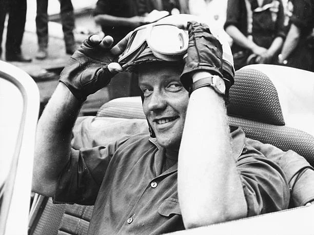 FORMULA 1 RACING driver Heini Walter smiling wheel car Grand Pr- 1962 ...