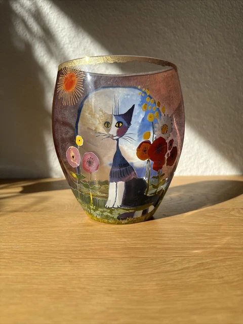 GOEBEL VASE GLASVASE v. Rosina Wachtmeister/ Katze von Göbel EUR 25,00 - PicClick DE
