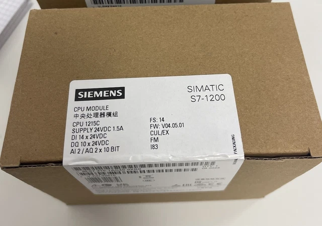 SIEMENS SIMATIC S7-1200 CPU 1215C 6ES7 215-1AG40-0XB0 - NUOVA Come Da ...
