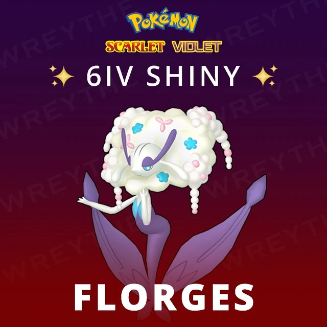 POKEMON SCARLET VIOLET 6IV Shiny Florges Battle Ready! *SAME DAY TRADE ...