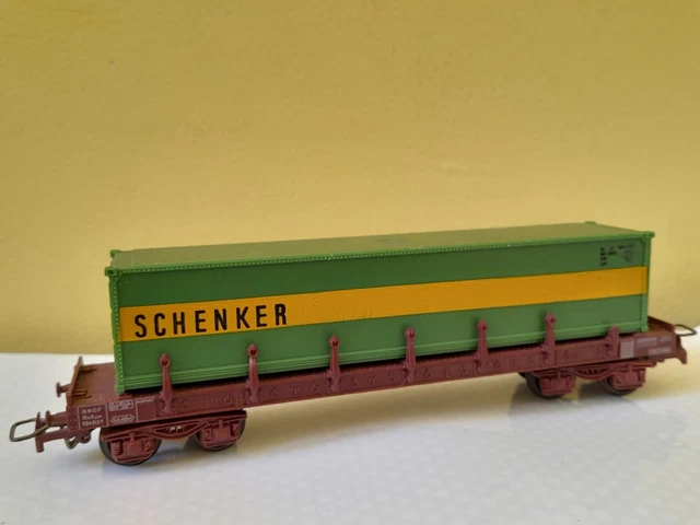 JOUEF CARRO PIANALE container SCHENKER anni 70 LIMA HO TRENINO ...