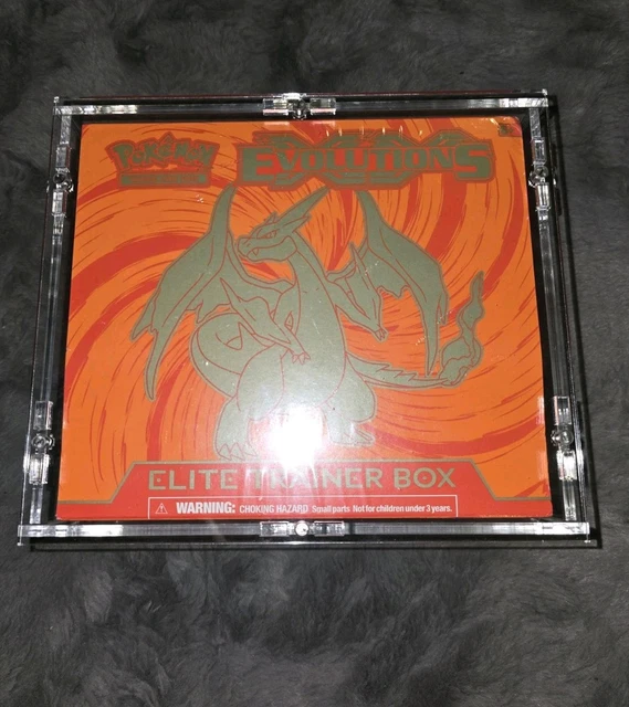 POKÉMON EVOLUTIONS ETB English OVP CHARIZARD Elite Trainer Box + Acryl ...