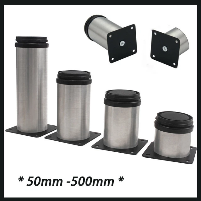 ADJUSTABLE PLINTH FEET Cabinet Legs Stainless Steel Kitchen Feet Rounds ...