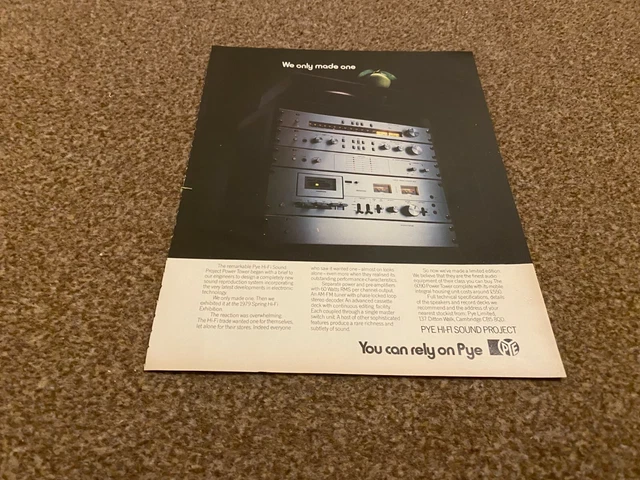 FRAMED ADVERT 11X8 Pye Hi-Fi Sound 6090 Power Tower £19.99 - PicClick UK