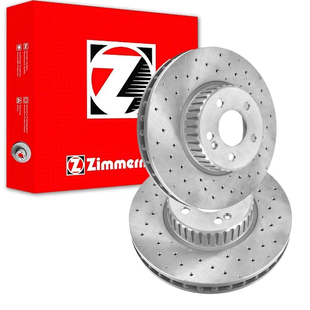 2X ZIMMERMANN FORMULA S BREMSSCHEIBEN 318mm GELOCHT VORNE passend für MERCEDES C EUR 205,90 ...