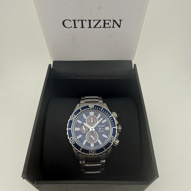 CITIZEN MEN'S ECO Drive Chronograph W/ Blue Dial B612-S115591 Men’s ...
