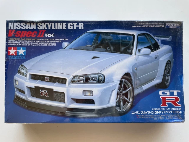 TAMIYA 1/24 NISSAN Skyline GT-R R34 V-Spec II Model Kit JDM Model Kit ...