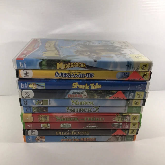 10 X DREAMWORKS DVD Animated Movie Bundle Lot R4 Shrek Megamind Hedge ...