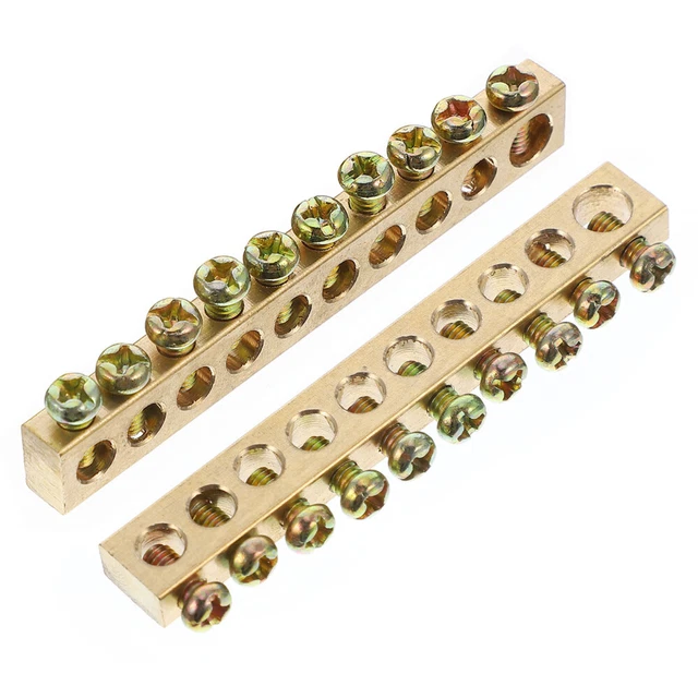 10 PCS TERMINALS Copper Wire Cable Electrical Blocks Distribution Screw ...
