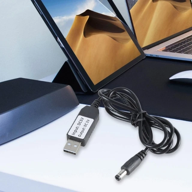 MALE USB TO Male DC5521 Power Cable Cord USB to 5.5x2.1mm Connector ...