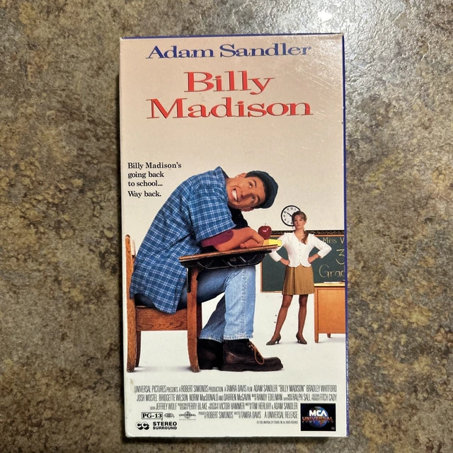 BILLY MADISON VHS Tape 1995 Comedy Adam Sandler Bridgette Wilson G4 £3. ...