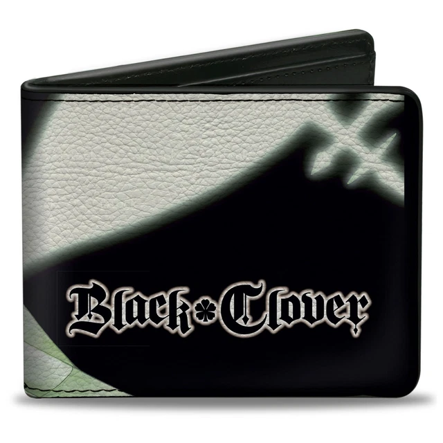 BI-FOLD WALLET BLACK Clover Yuno Sylph Spirit Dive Sword Pose Black ...