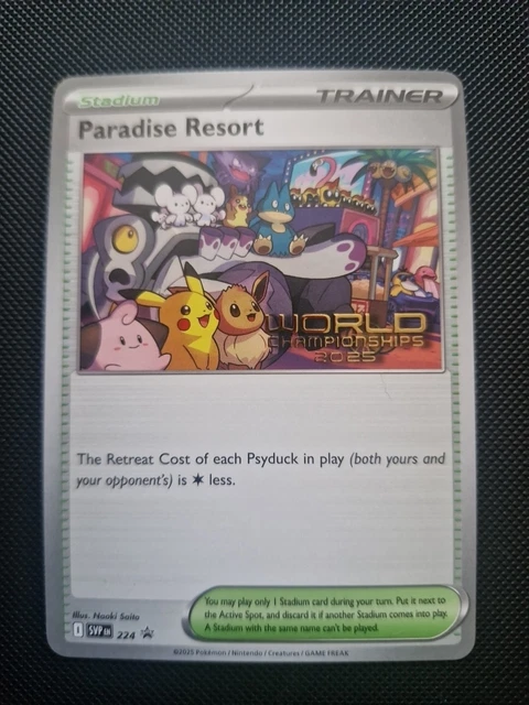 POKEMON WORLD CHAMPIONSHIP 2025 Paradise Resort SVP 224 Anaheim Promo ENGLISH £299.99 - PicClick UK