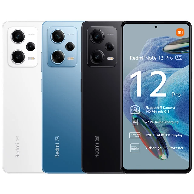 XIAOMI REDMI NOTE 12 Pro 5G 6/128GB Dual-SIM Smartphone Triple-Kamera ...