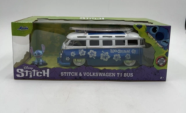 JADA TOYS DISNEY Lilo & Stitch 1:24 Volkswagen T1 Bus Die-cast Car with ...