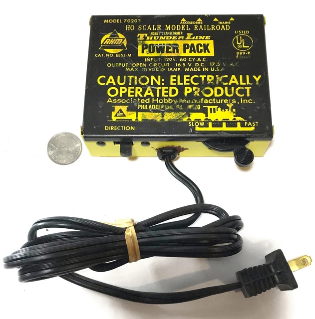 1970'S VINTAGE AHM HO Scale Model Railroad Train TRANSFORMER POWER PACK ...