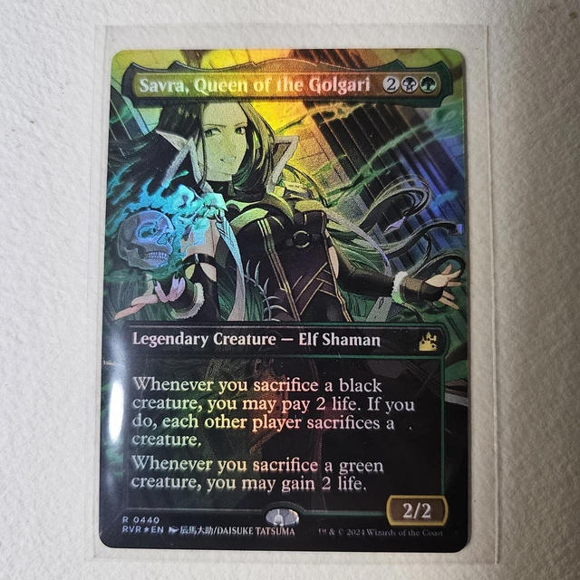 MTG SAVRA, QUEEN of the Golgari ANIME BORDERLESS FOIL, Ravnica ...
