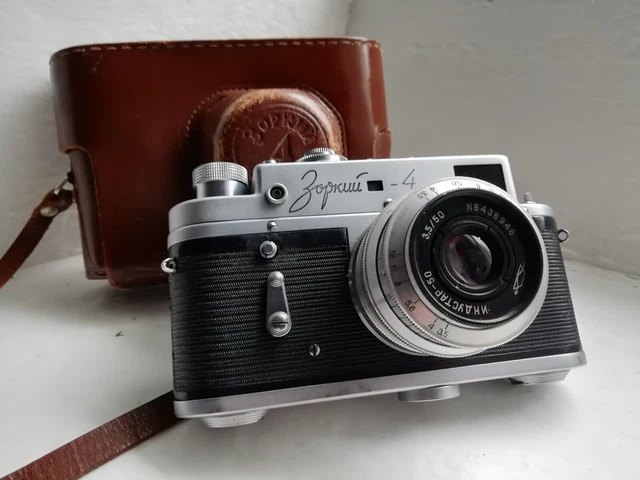 ZORKI 4 CAMERA classic 35mm soviet era rangefinder with leather case ...