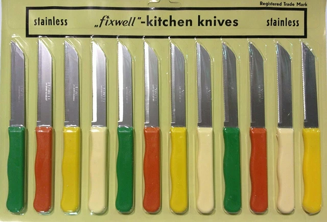 FIXWELL EDELSTAHL MESSER klein Küche Gemüsemesser sortiert 12er Set EUR ...