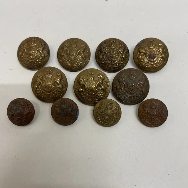 11 VINTAGE WW1 General Service Military Buttons - Joblot £14.50 ...
