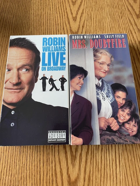 ROBIN WILLIAMS - Live On Broadway (VHS) + Mrs. Doubtfire VHS Bundle $11 ...