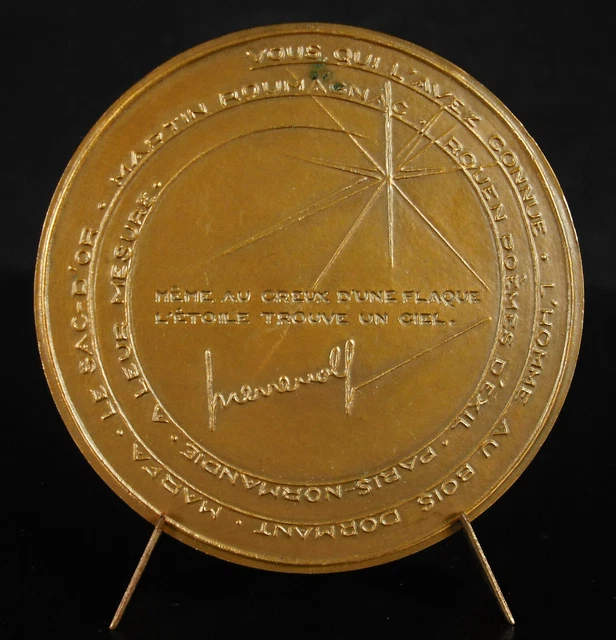 MEDAL ROUEN STONE-REBORN Wolf Pressman Paris Normandy c1960 Coeffin ...