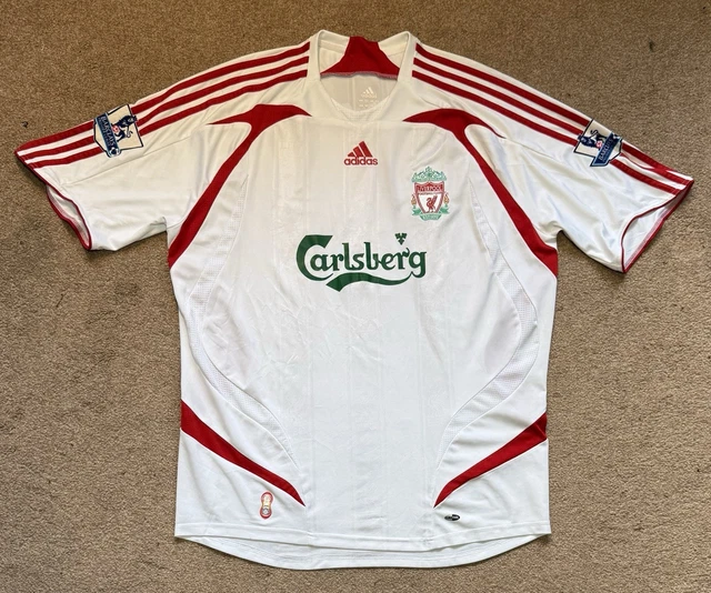 LIVERPOOL FC 2007/2008 Away Adidas Original Gerrard #8 Jersey Mens Size ...