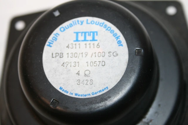 2 MITTELTON-LAUTSPRECHER - ITT LPB 130/19/100SG - 4 Ø - 13x13cm -Neu "B ...