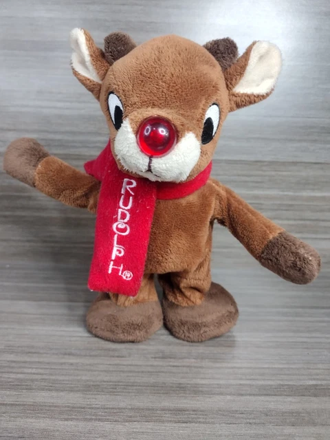 RUDOLPH THE RED Nosed Reindeer Animated Walking Musical Light Plush ...
