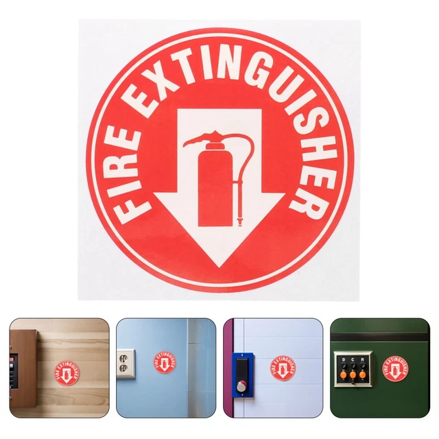 100 PCS CAR Fire Extinguisher Logo Sticker Sign Tags Emergency Alert ...