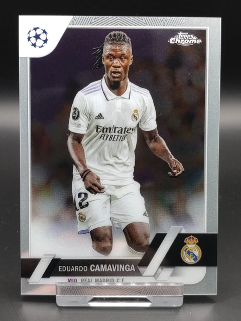 2022-23 TOPPS CHROME UEFA UCL Eduardo Camavinga Real Madrid Base Card ...