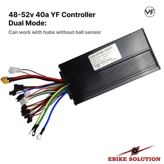 YF EBIKE SENSORED Brushless Motor Controller 48V/52v 1500/2000W 15-FET ...