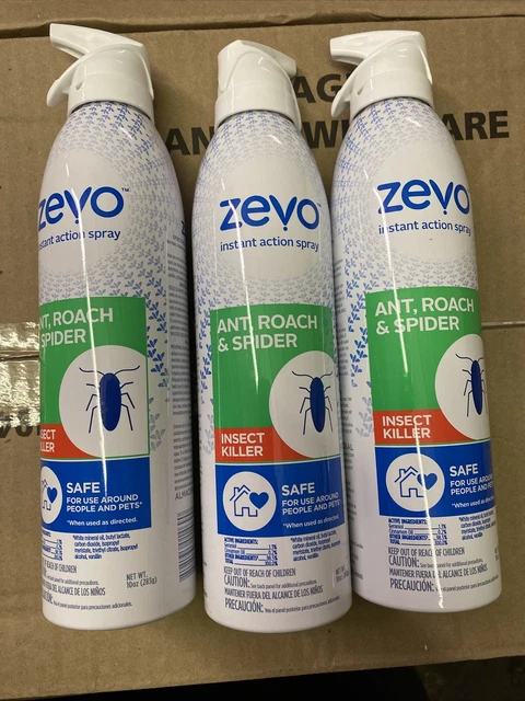 ZEVO INSECT KILLER Instant Action Spray for Ant Roach & Spider 10 oz ...
