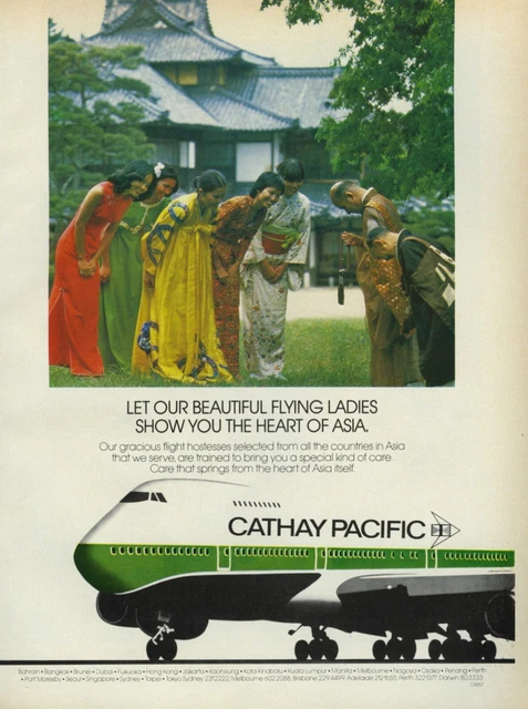 CATHAY PACIFIC AIRLINES Beautiful flying ladies Asia - Vintage Magazine ...
