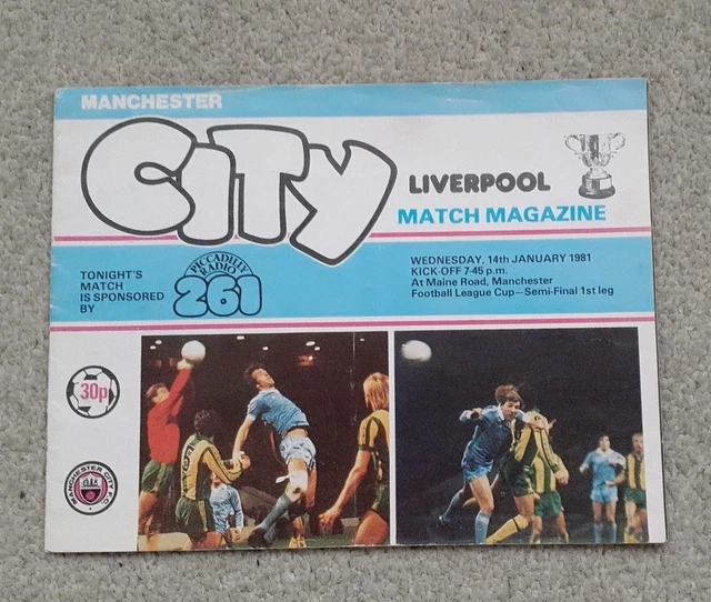 9 MANCHESTER CITY V Liverpool football Programmes. 1980/81-94/95 £4.90 ...
