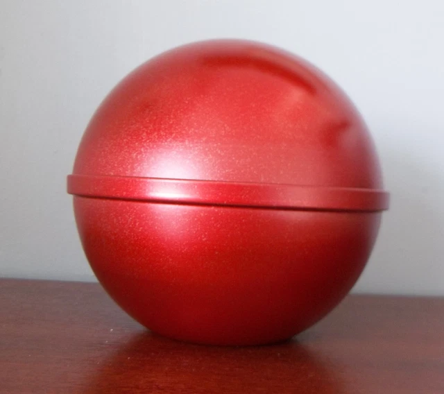 Empty Lindt Red Lindor Bauble Ball Tin For Chocolates Maxiball Storage